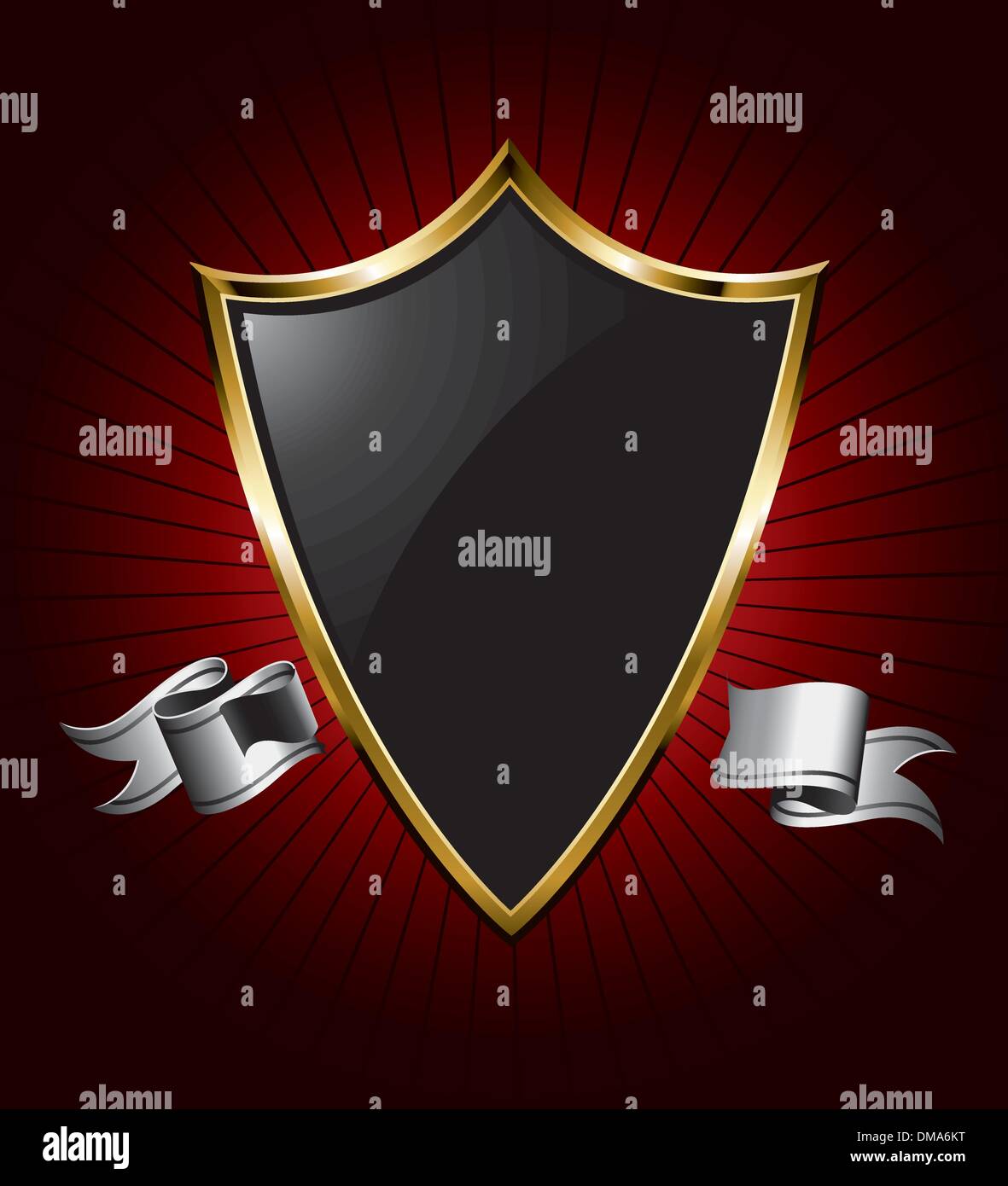 Black ribbon and gold Stock Vector Images - Alamy