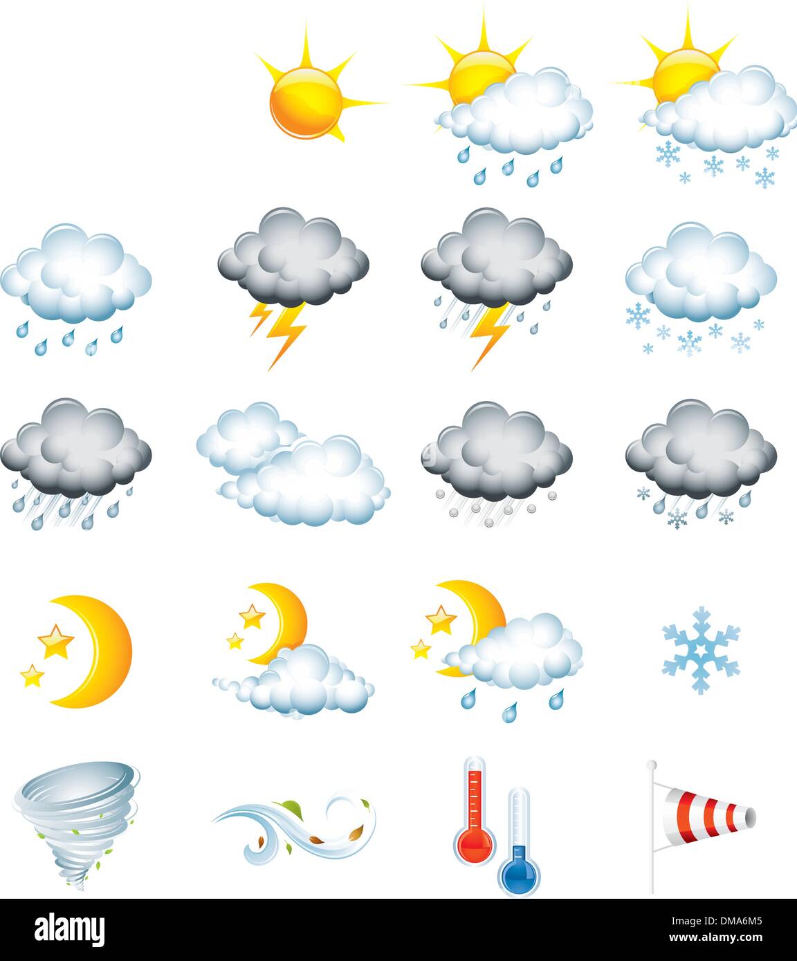 20 weather icons hi-res stock photography and images - Alamy