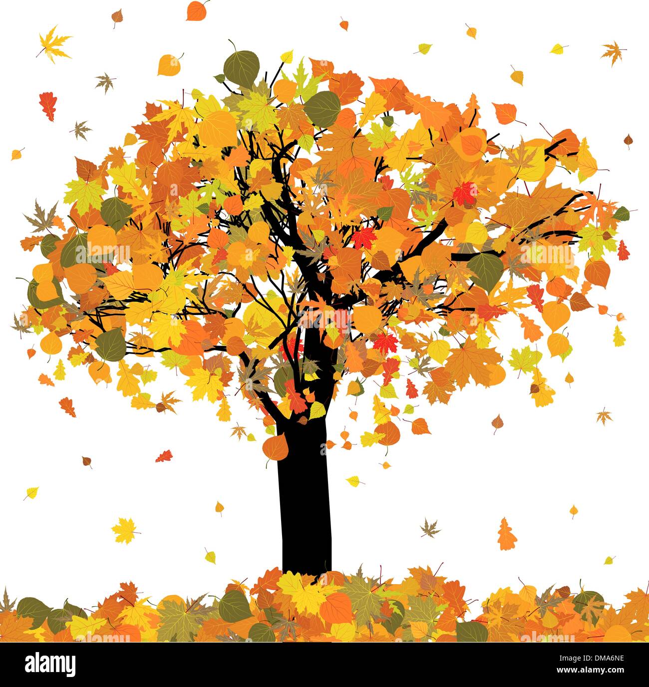 Beautiful autumn tree for your design. EPS 8 Stock Vector Image & Art ...