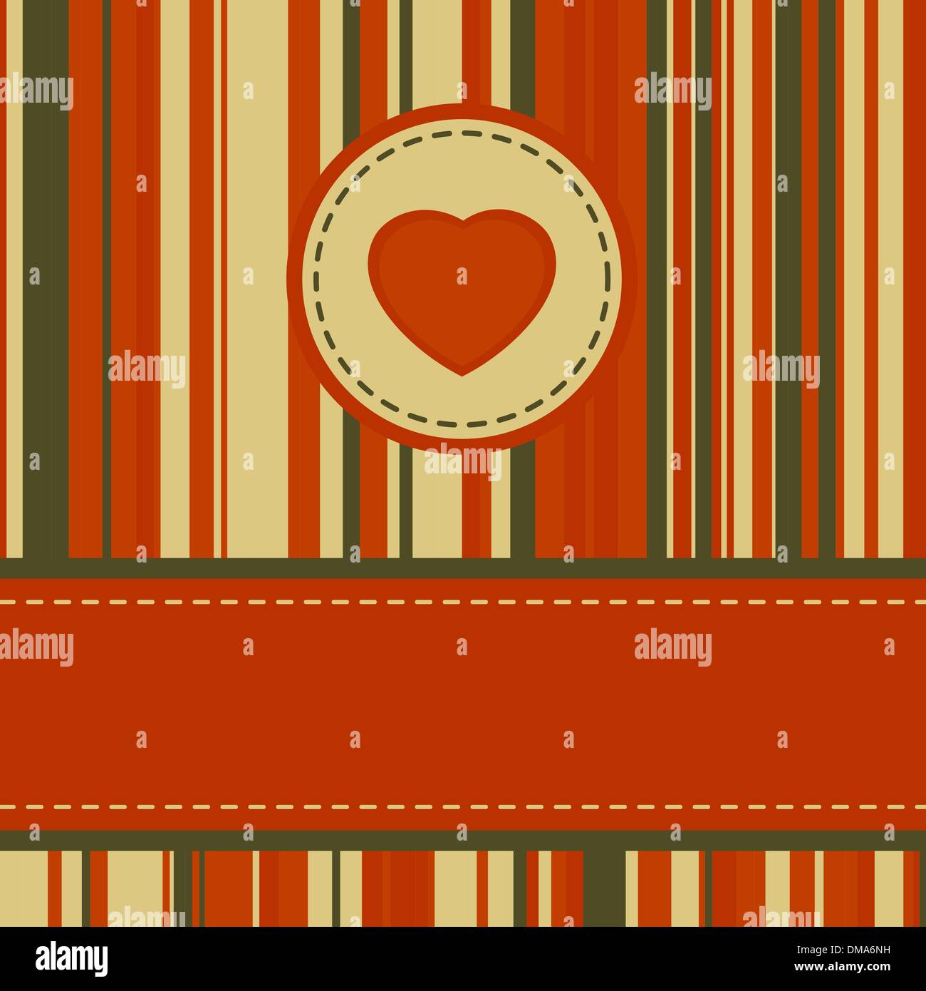 Lovely stripy card 70s retro template. EPS 8 Stock Vector Image & Art ...