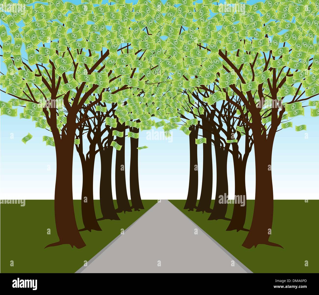 Money trail Stock Vector Images - Alamy