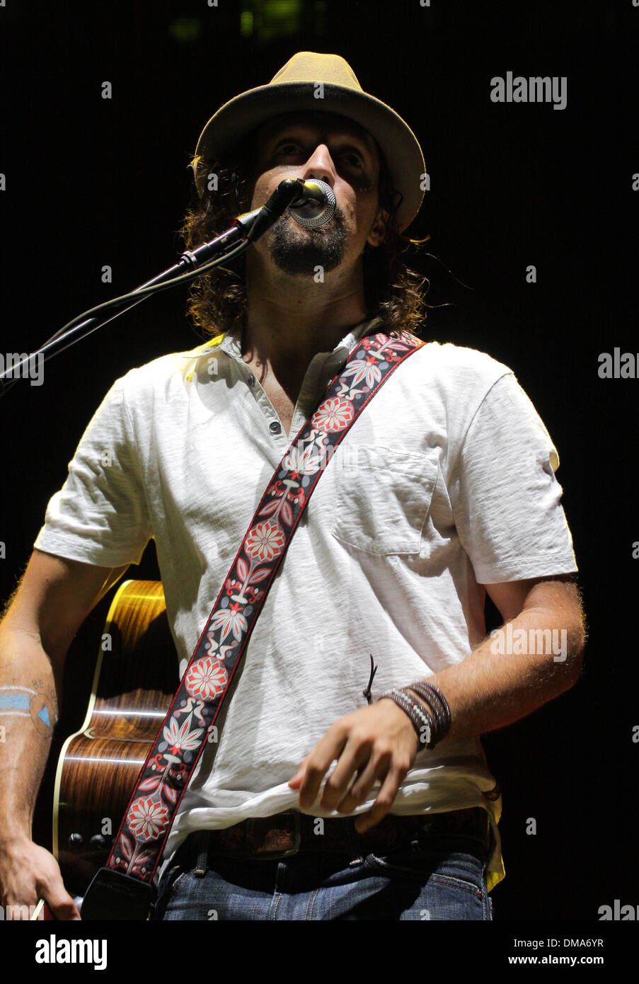 Jason Mraz performing on 'Tour is a Four Letter Word' tour at Cruzan ...