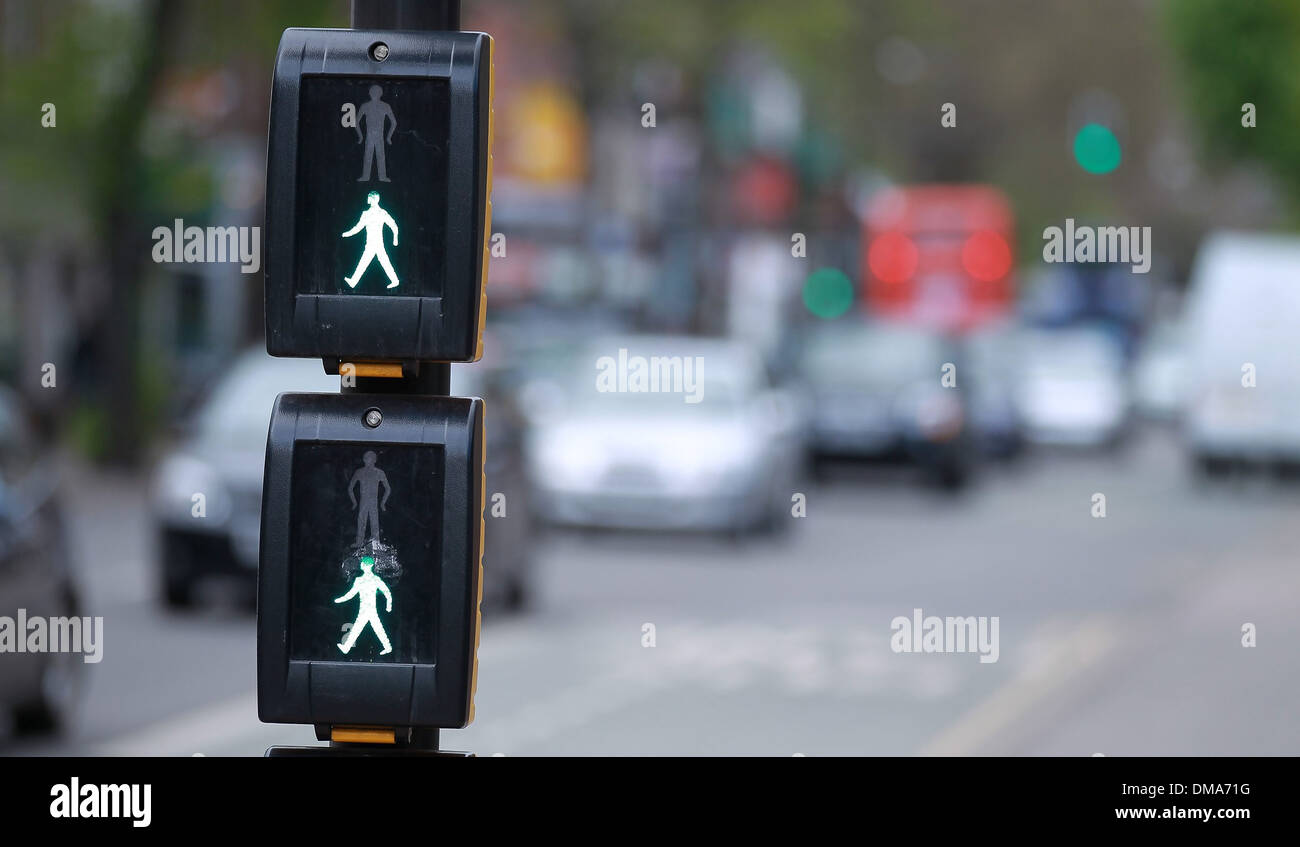 Go sign pedestrian crossing hi-res stock photography and images - Alamy