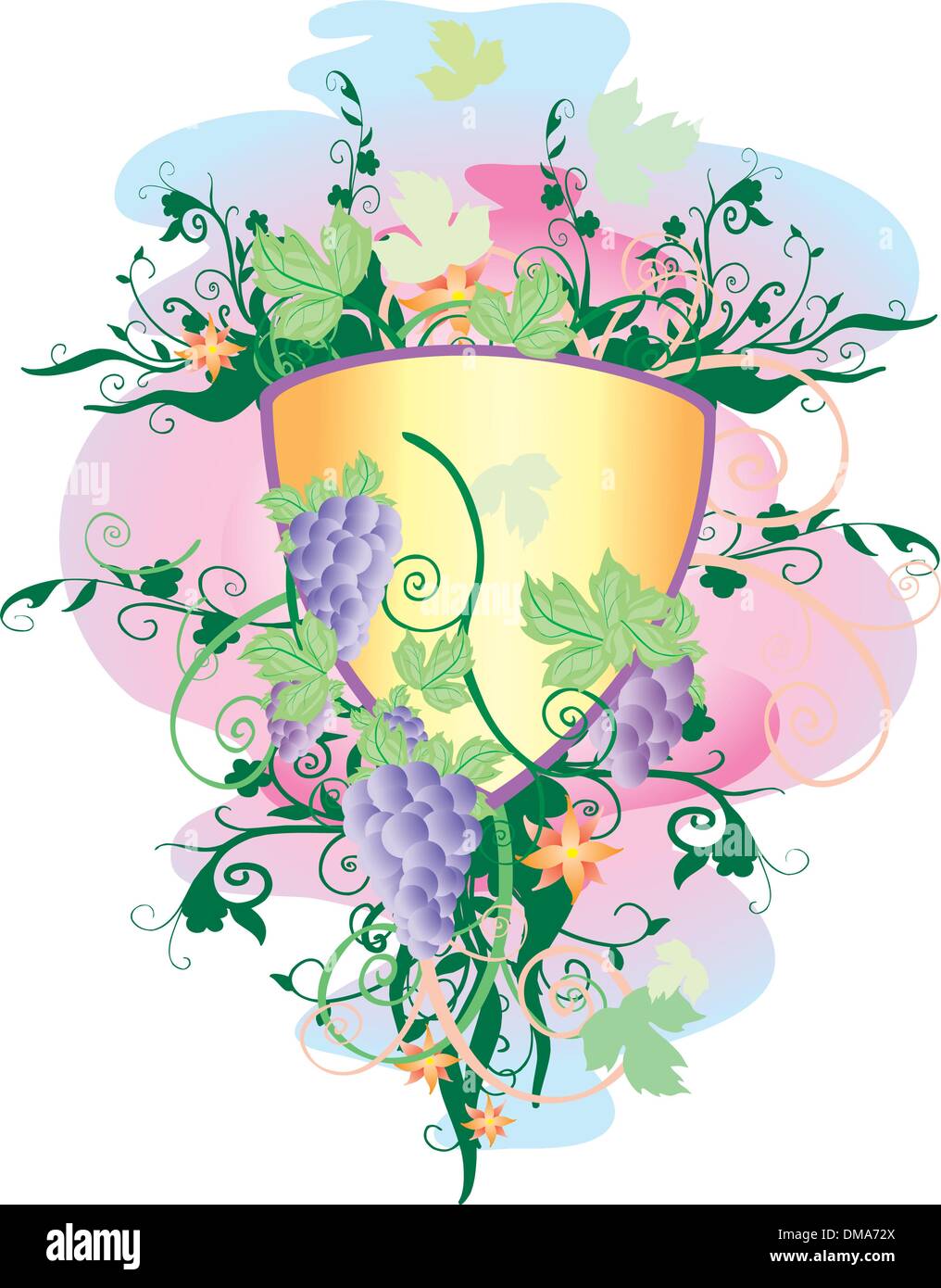 Emblem with grapes Stock Vector Image & Art - Alamy