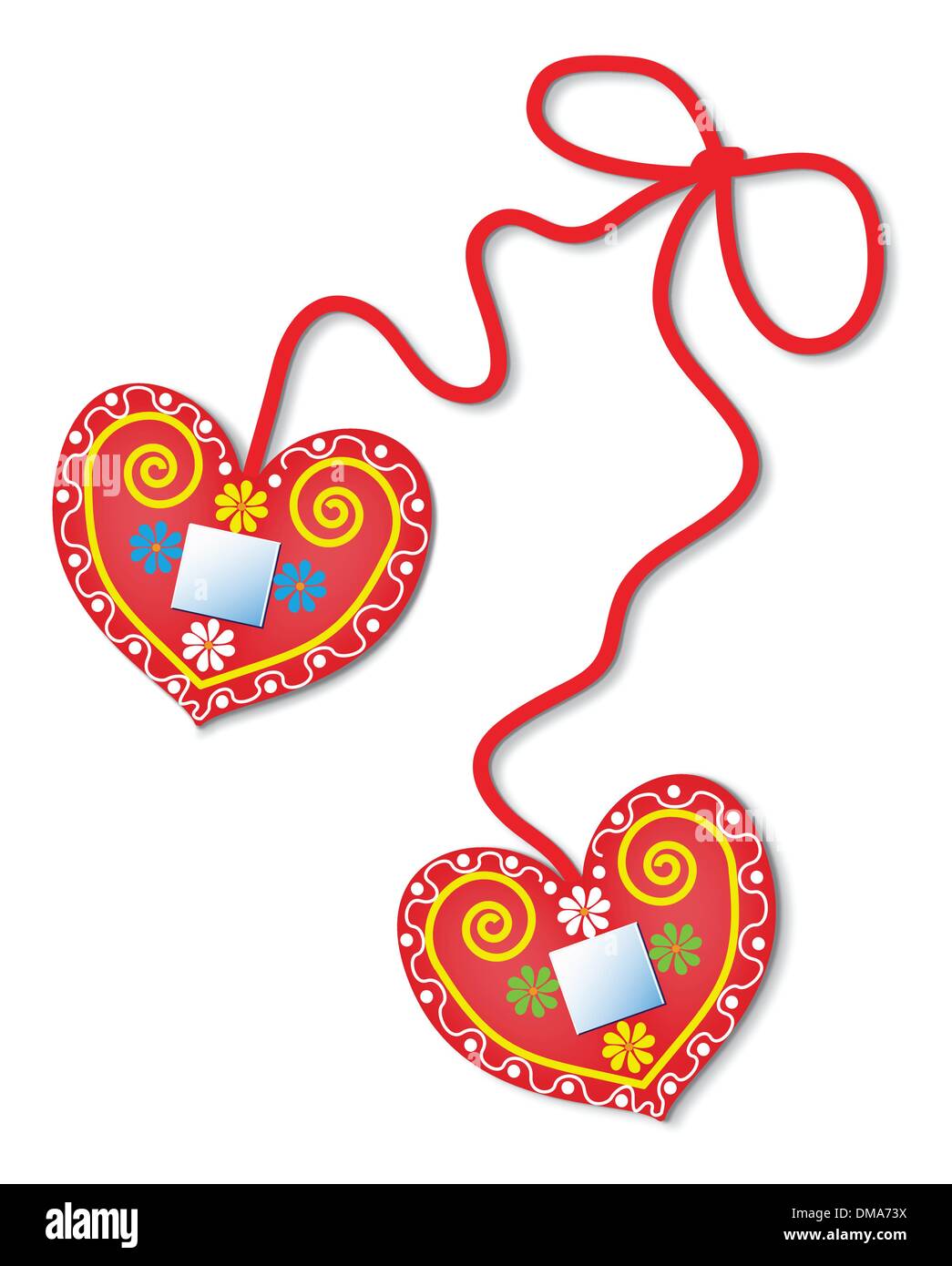 Gingerbread hearts love Stock Vector Images - Alamy