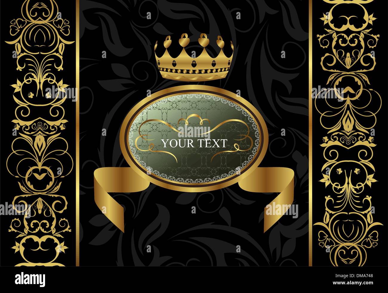 ornate background with crown Stock Vector Image & Art - Alamy