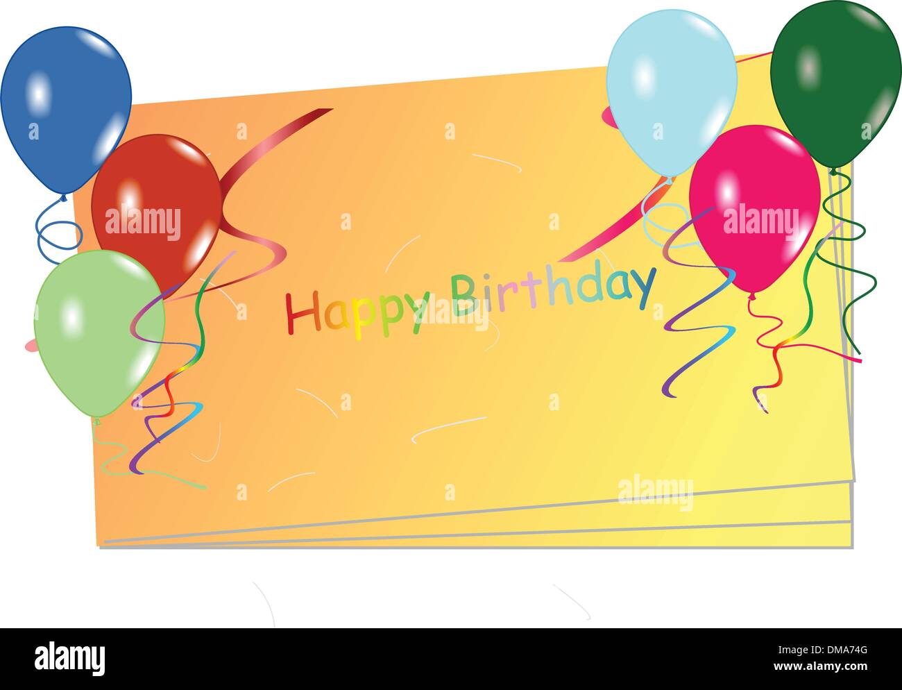 Beautiful celebration card with balloons Stock Vector Image & Art - Alamy