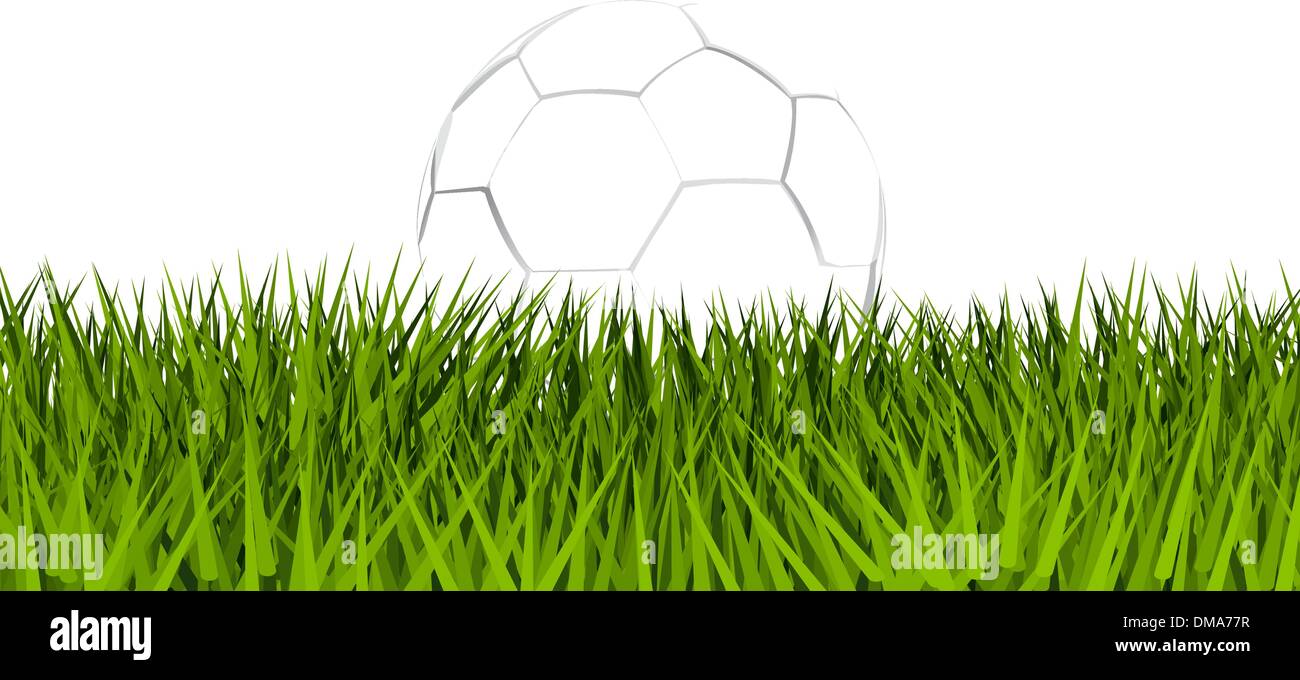 Football or soccer ball on grass. EPS 8 Stock Vector Image & Art - Alamy