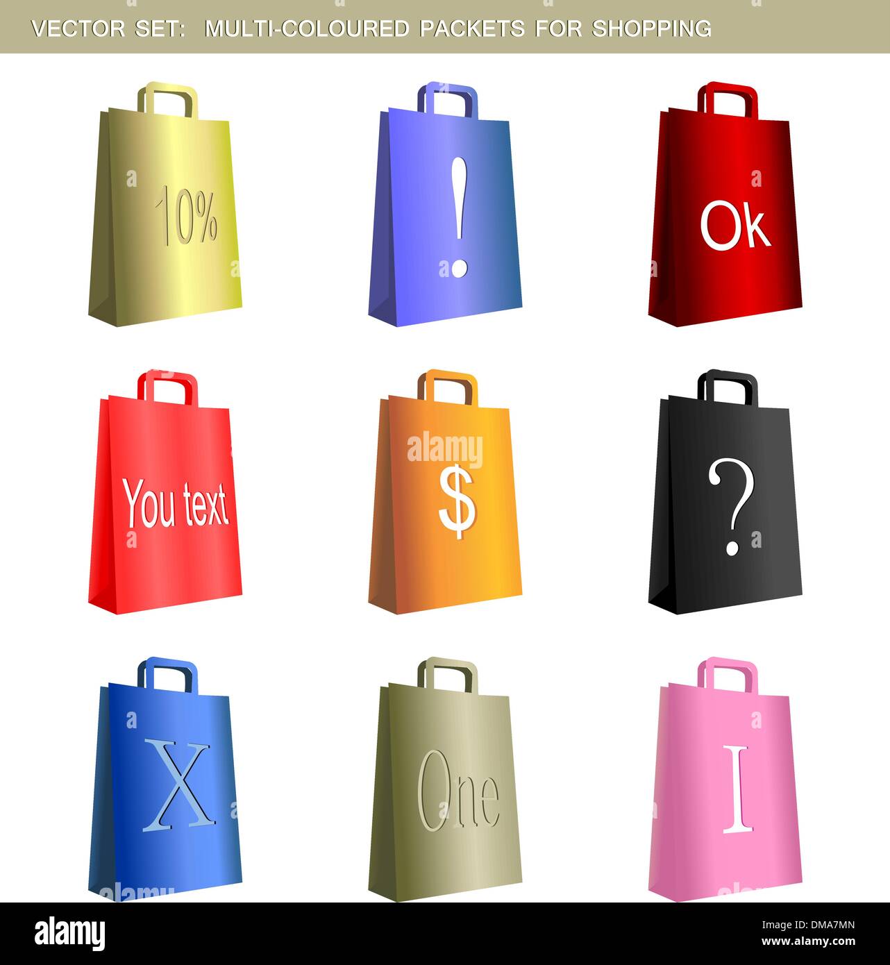 Packets packaging Stock Vector Images - Alamy