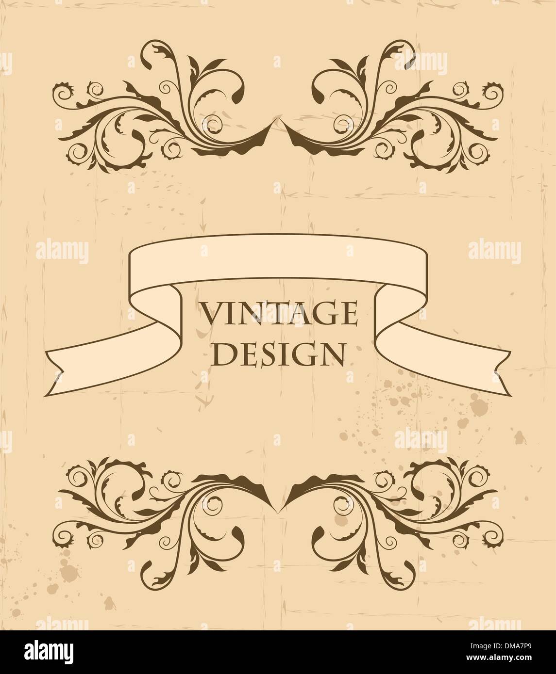 Illustration the retro vintage element for design Stock Vector Image ...