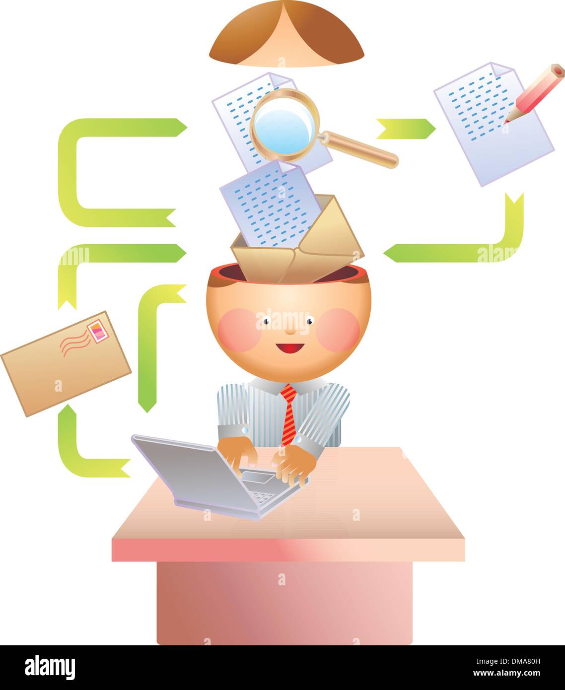 Computer receiving mail business Stock Vector Images - Alamy