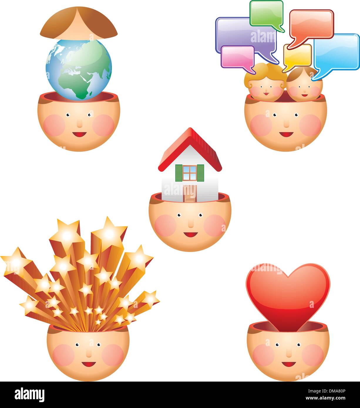 Five different emotions situations hi-res stock photography and images ...