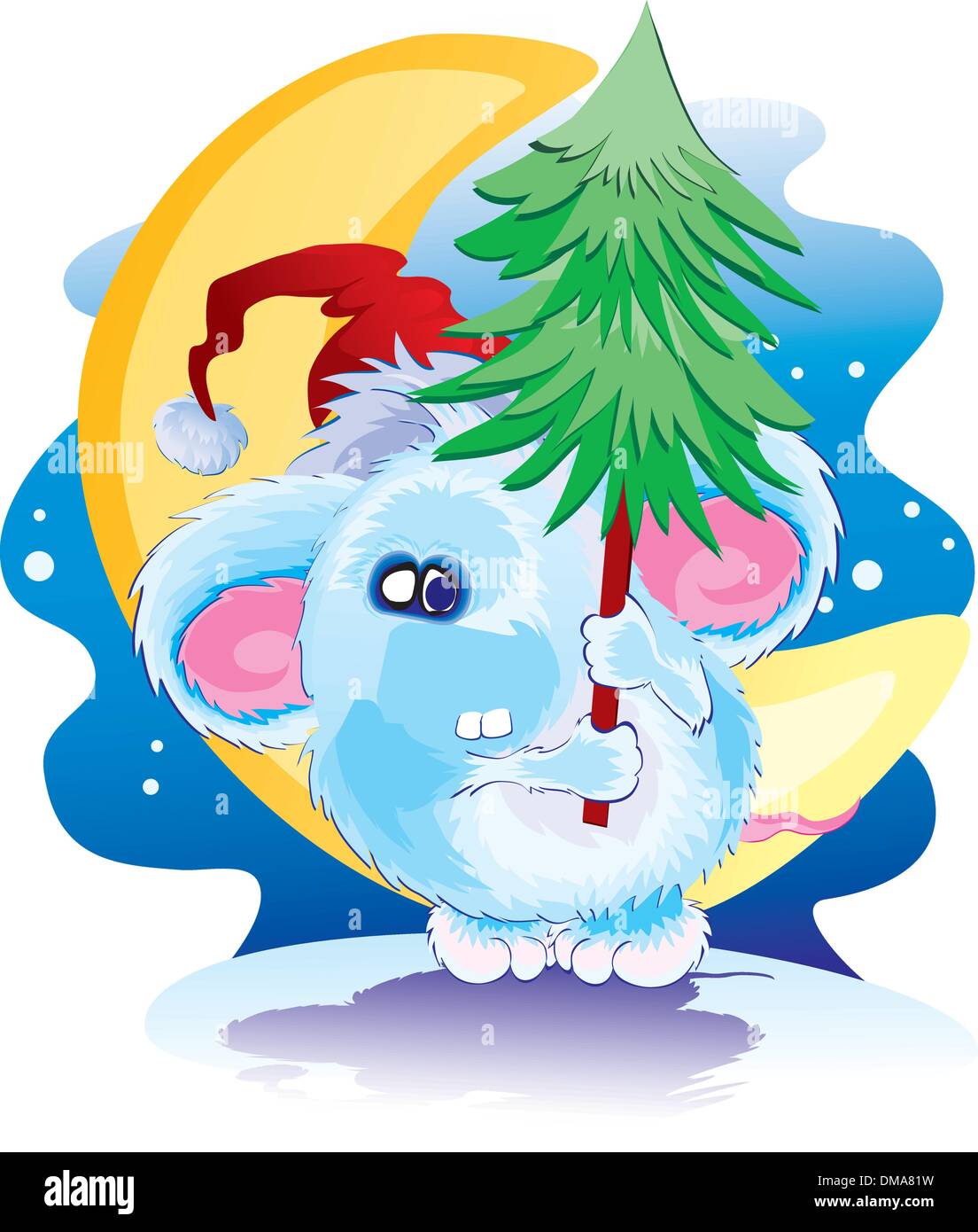 With mouse in winter Stock Vector Images - Alamy