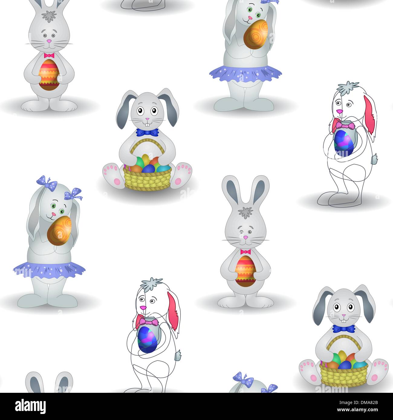 Girl rabbits Stock Vector Images - Alamy