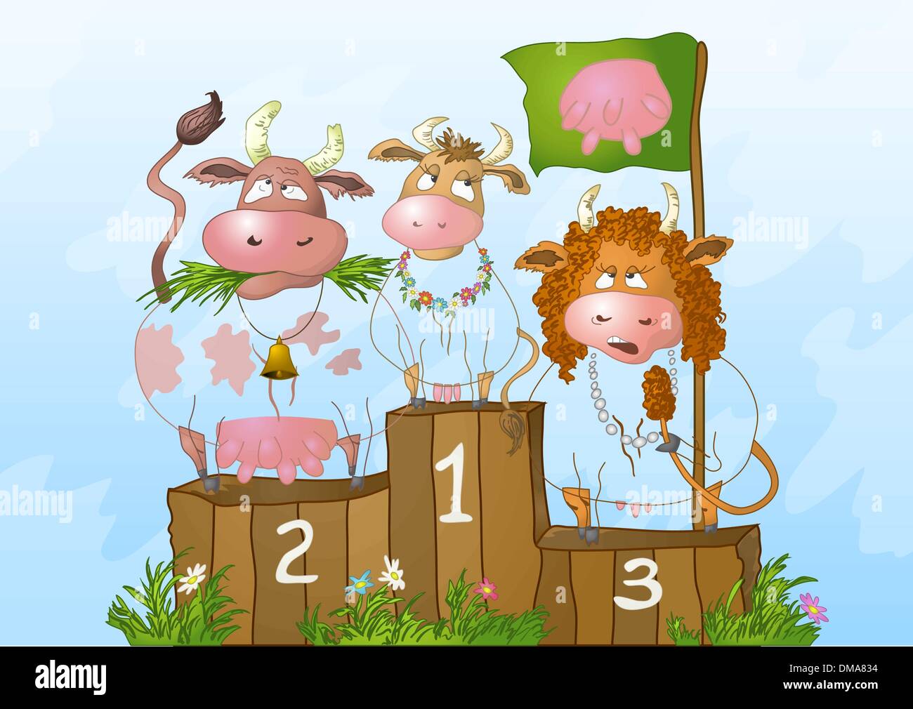 Raising of cows Stock Vector Images - Alamy