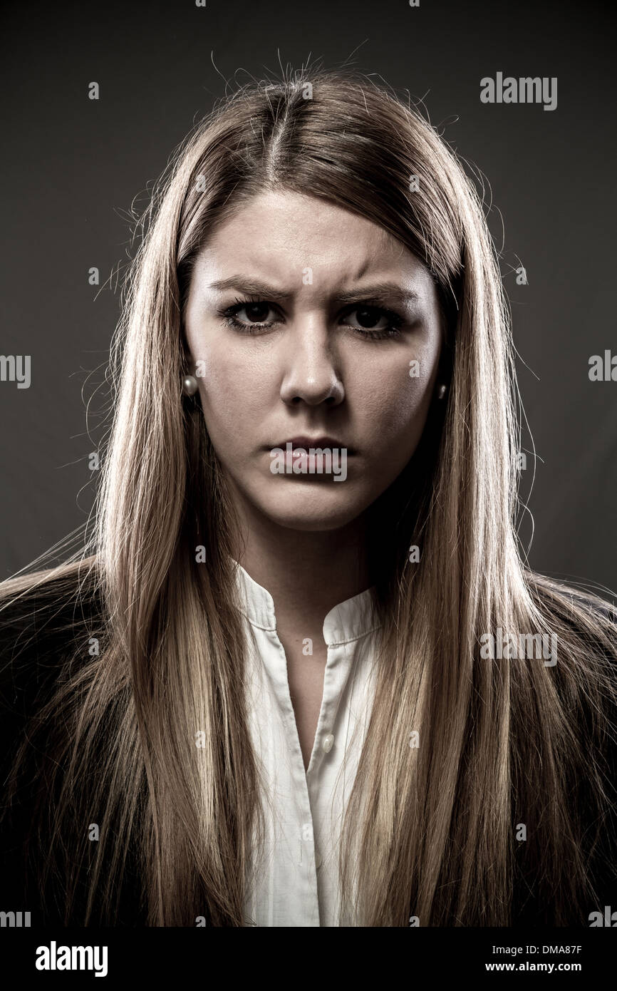 Woman portrait photography serious hi-res stock photography and images ...