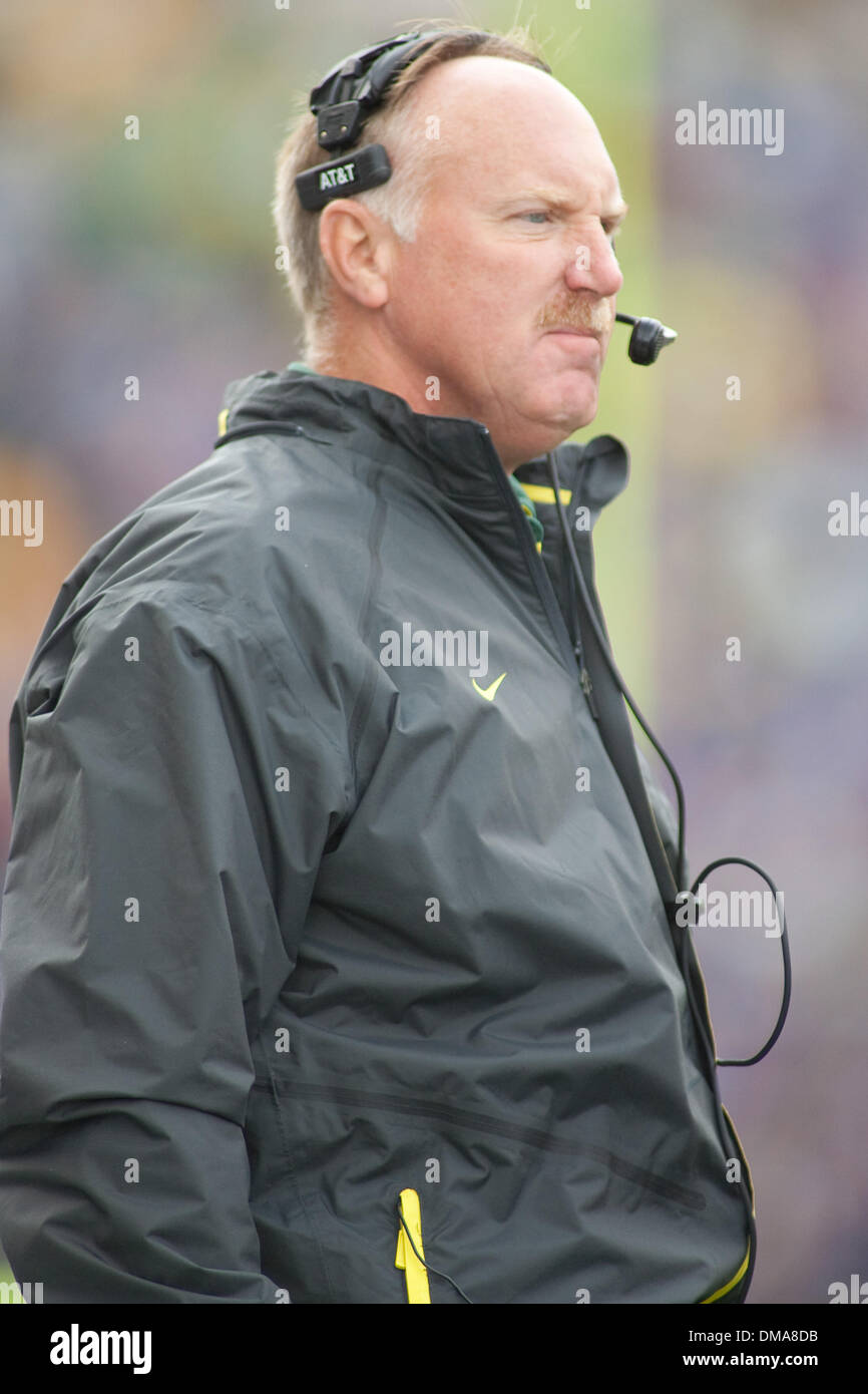 24 October 2009: Tom Osborne in the game between the #11 ranked Oregon ...