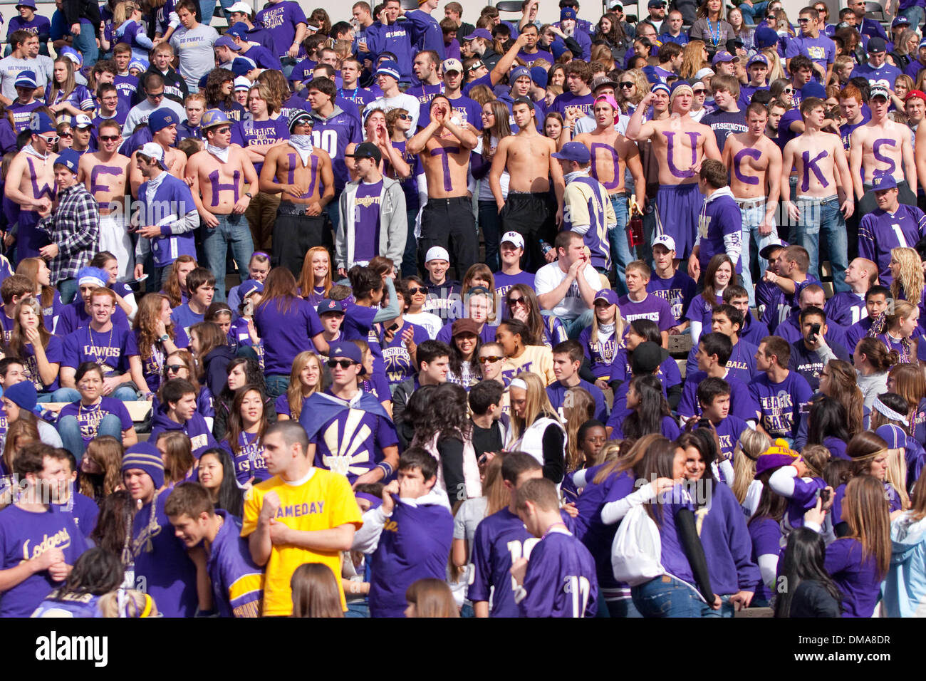 24 October 2009: Husky fans prior to the the game between the #11 ...