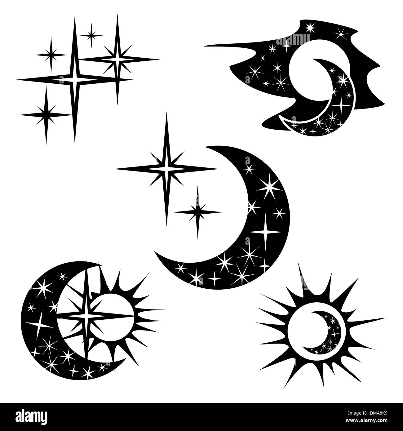 Set decorative design elements Cut Out Stock Images & Pictures - Alamy