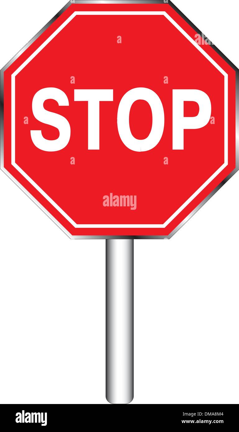 Stop sign. Vector illustration Stock Vector Image & Art - Alamy