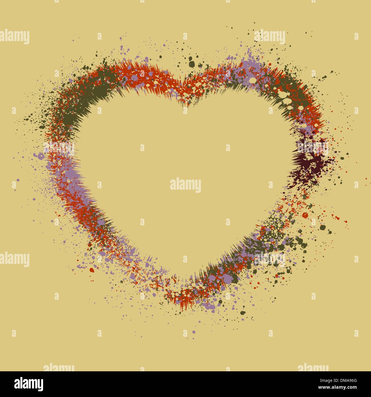Grunge shaped heart Stock Vector Images - Alamy
