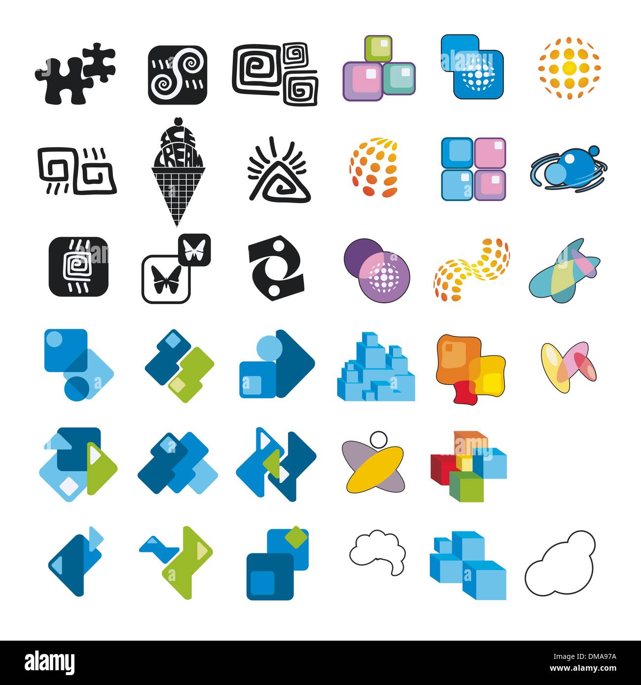 set of design elements Stock Vector Image & Art - Alamy
