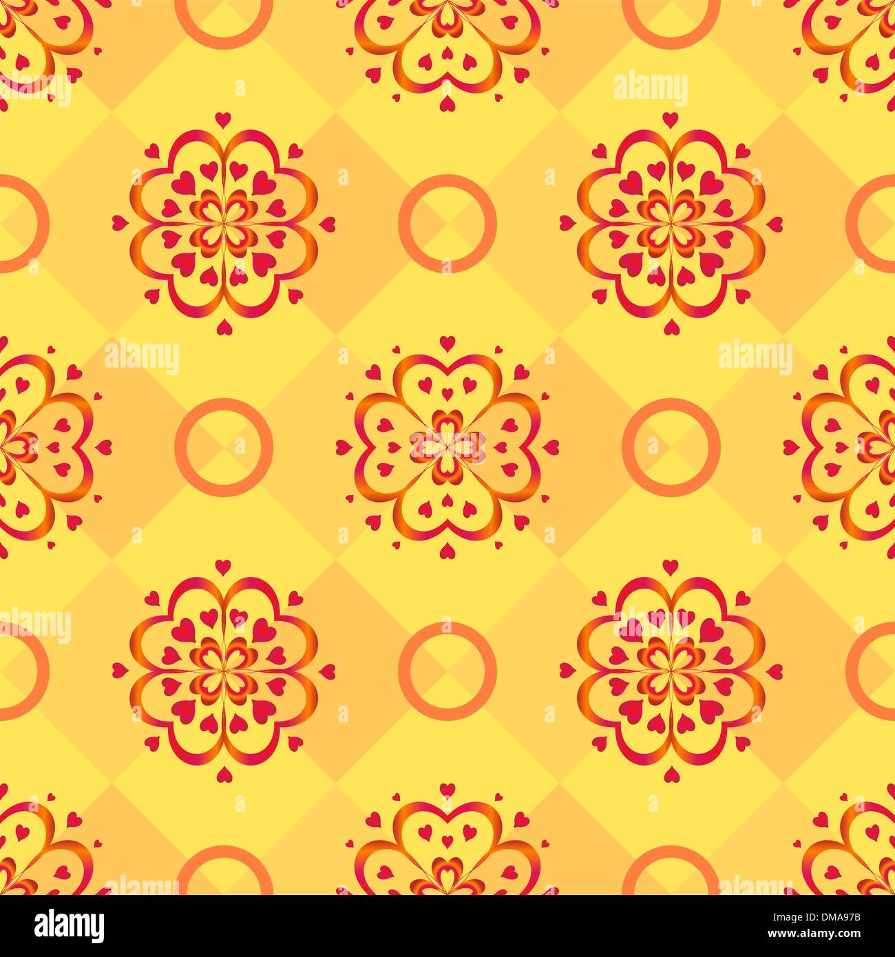 Background, red pattern on yellow Stock Vector Image & Art - Alamy