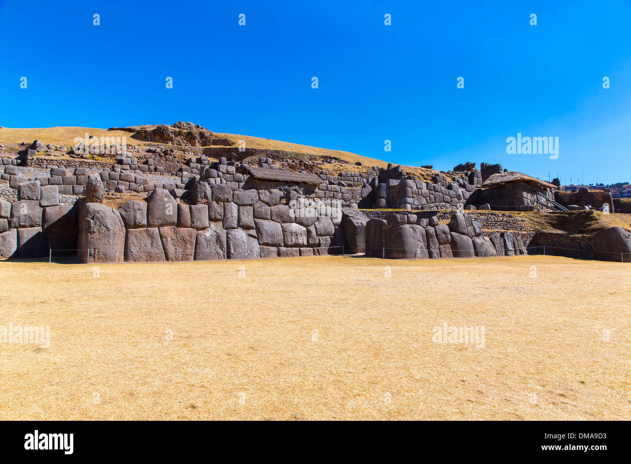 Inca Wall in SAQSAYWAMAN Peru South America. Example of polygonal ...