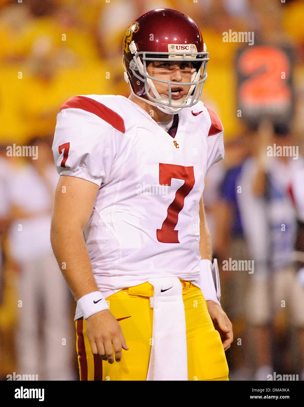 November 7, 2009: USC quarterback Matt Barkley (7) in action during an ...