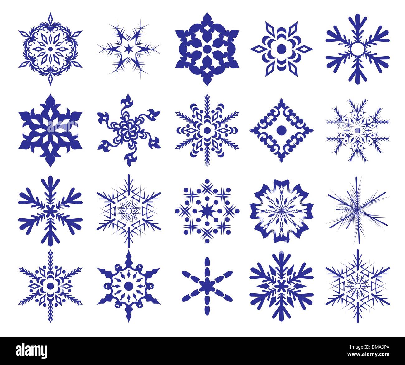 set of snowflakes Stock Vector Image & Art - Alamy