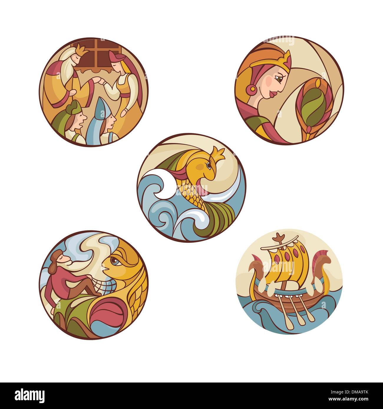 Vector set different person Cut Out Stock Images & Pictures - Alamy