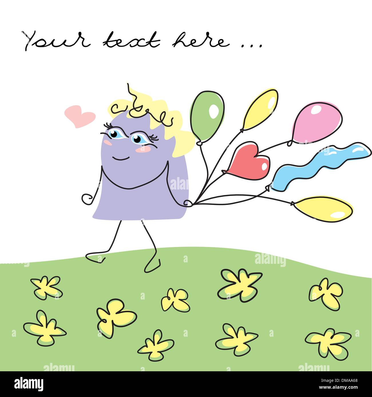 Funny monster card Stock Vector Images - Alamy