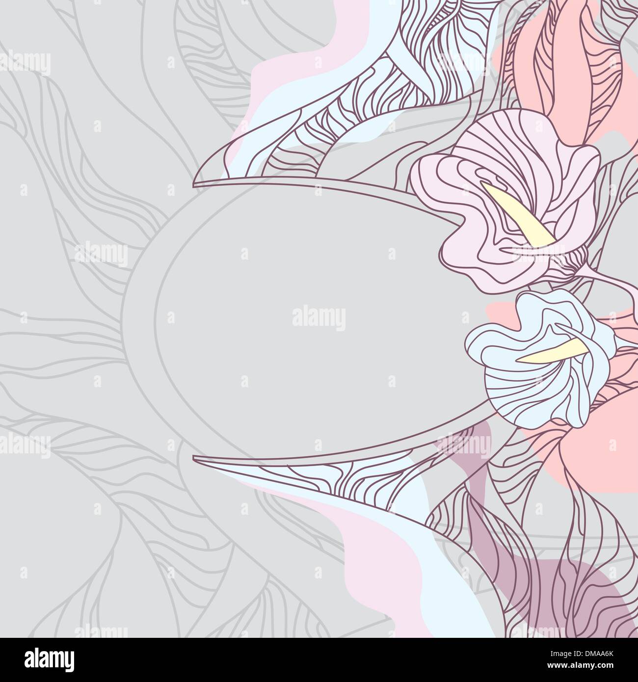 Cute floral frame with free place for your text Stock Vector Image ...