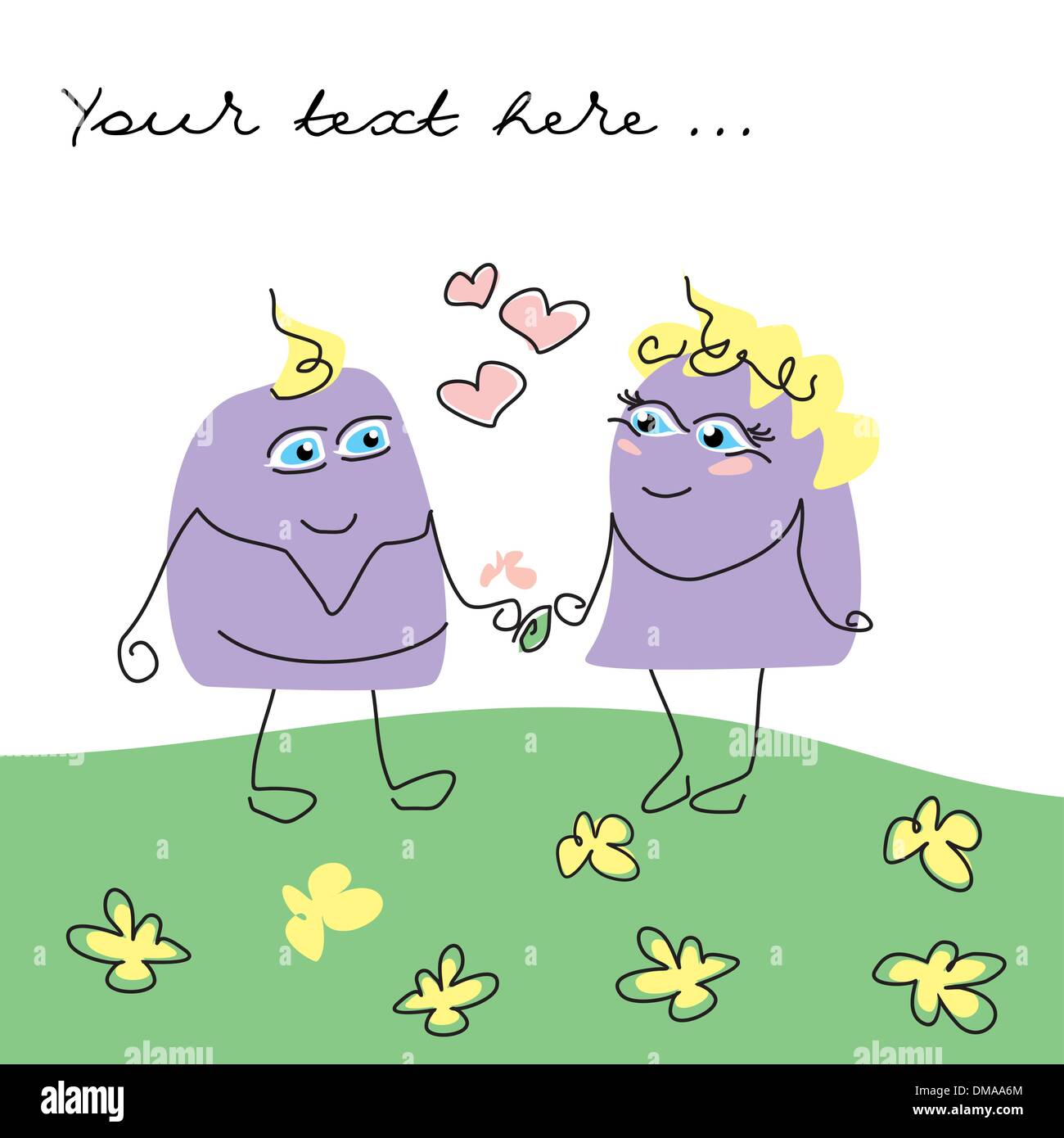 Funny monster card Stock Vector Images - Alamy