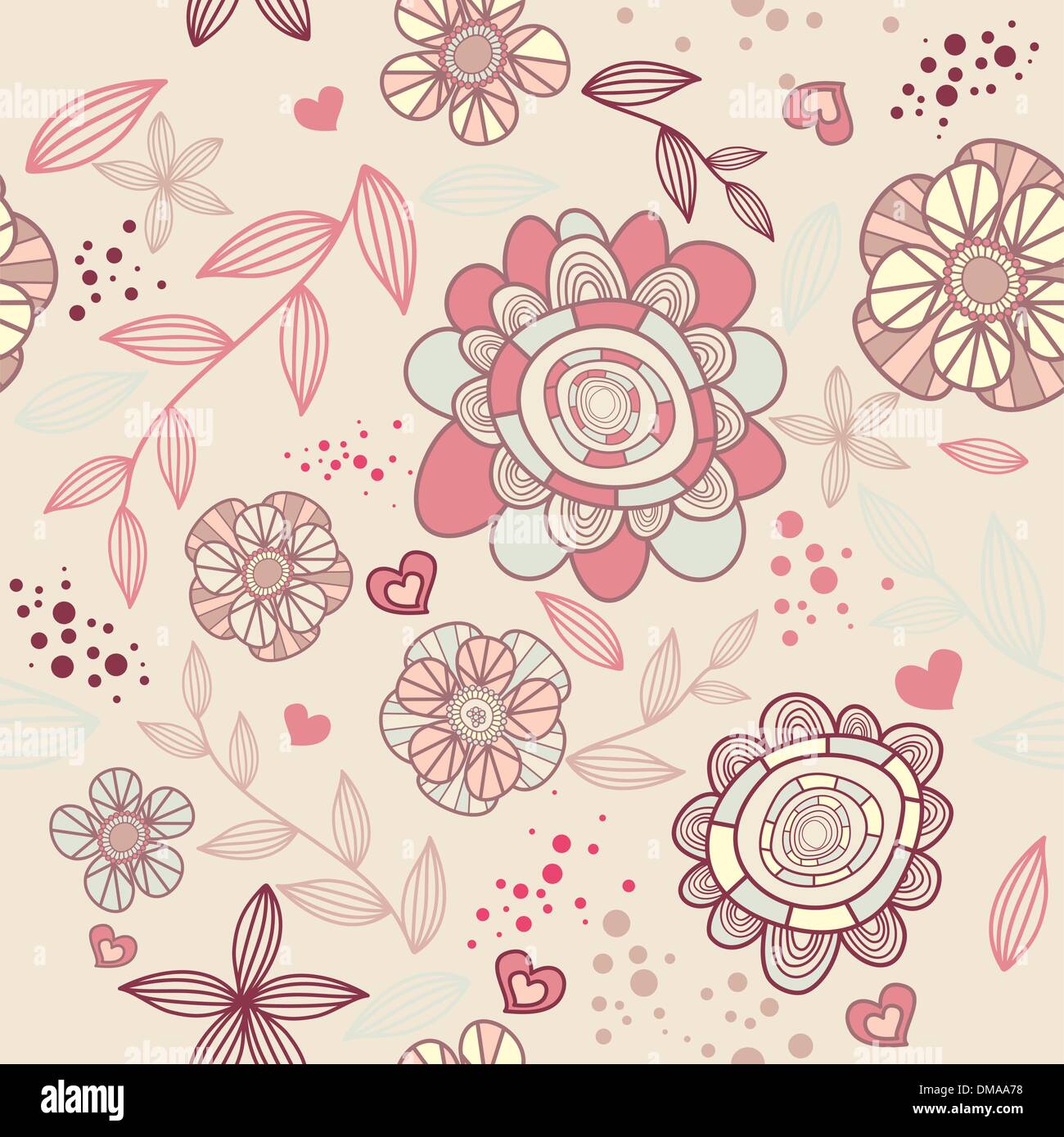 seamless romantic wallpaper Stock Vector Image & Art - Alamy