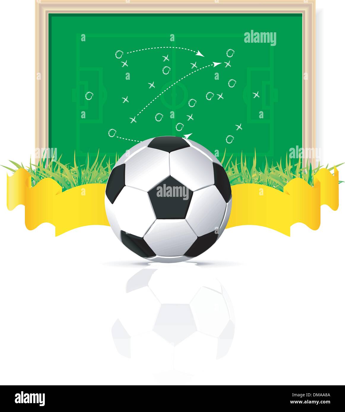 Closeup ball on soccer Stock Vector Images - Alamy