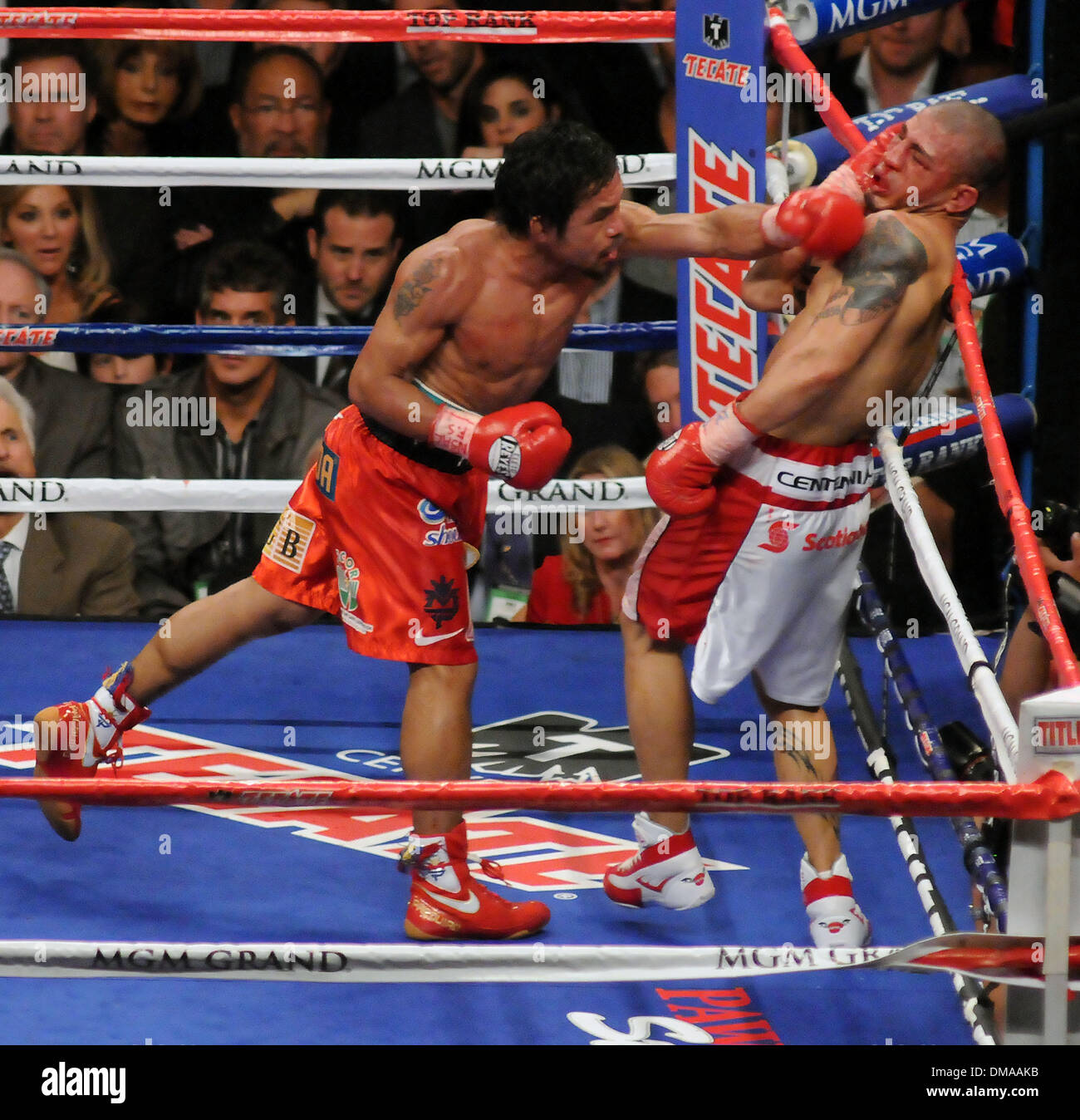 Nov 14, 2009 - Las Vegas, Nevada, USA - MANNY PACQUIAO, left, connects ...