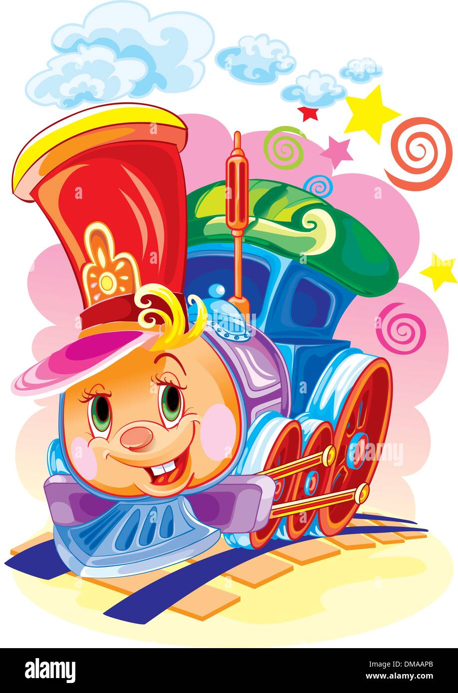 Magic steam locomotive Stock Vector Image & Art - Alamy