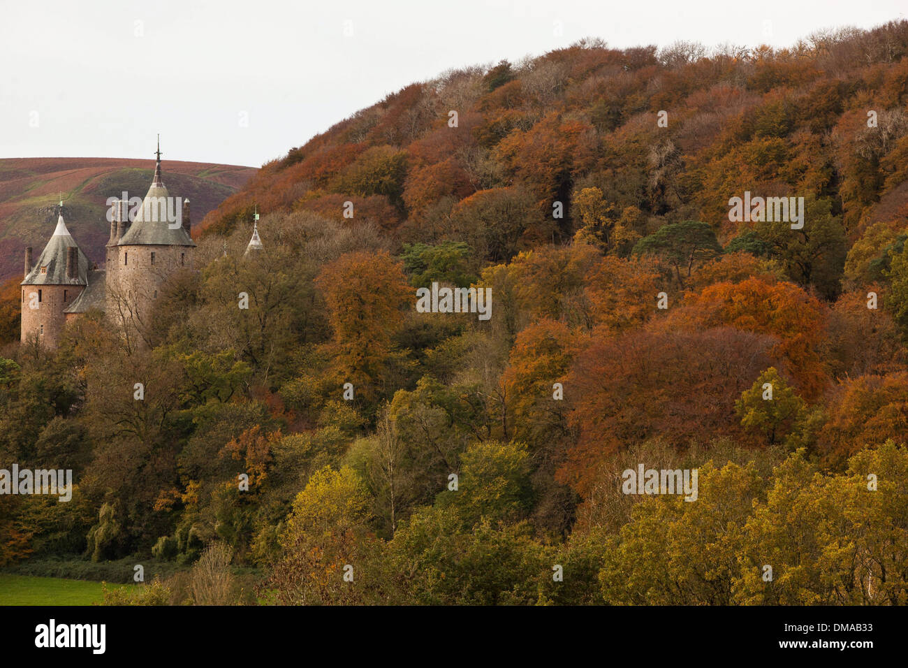 Castle Coch, in Tongwynlais, South Wales, sits amongst a spectrum of ...