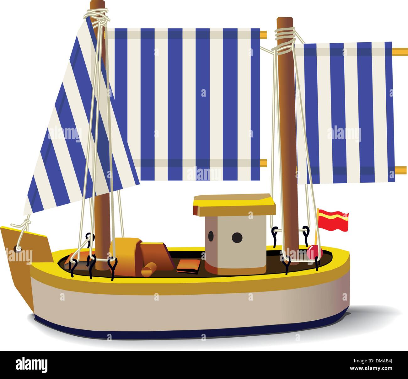 Old fishing boat net Stock Vector Images - Alamy