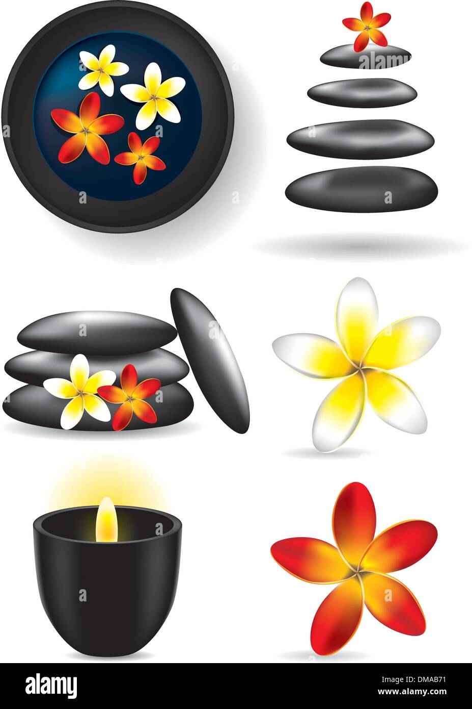 Natural spa treatment elements Stock Vector Images - Alamy