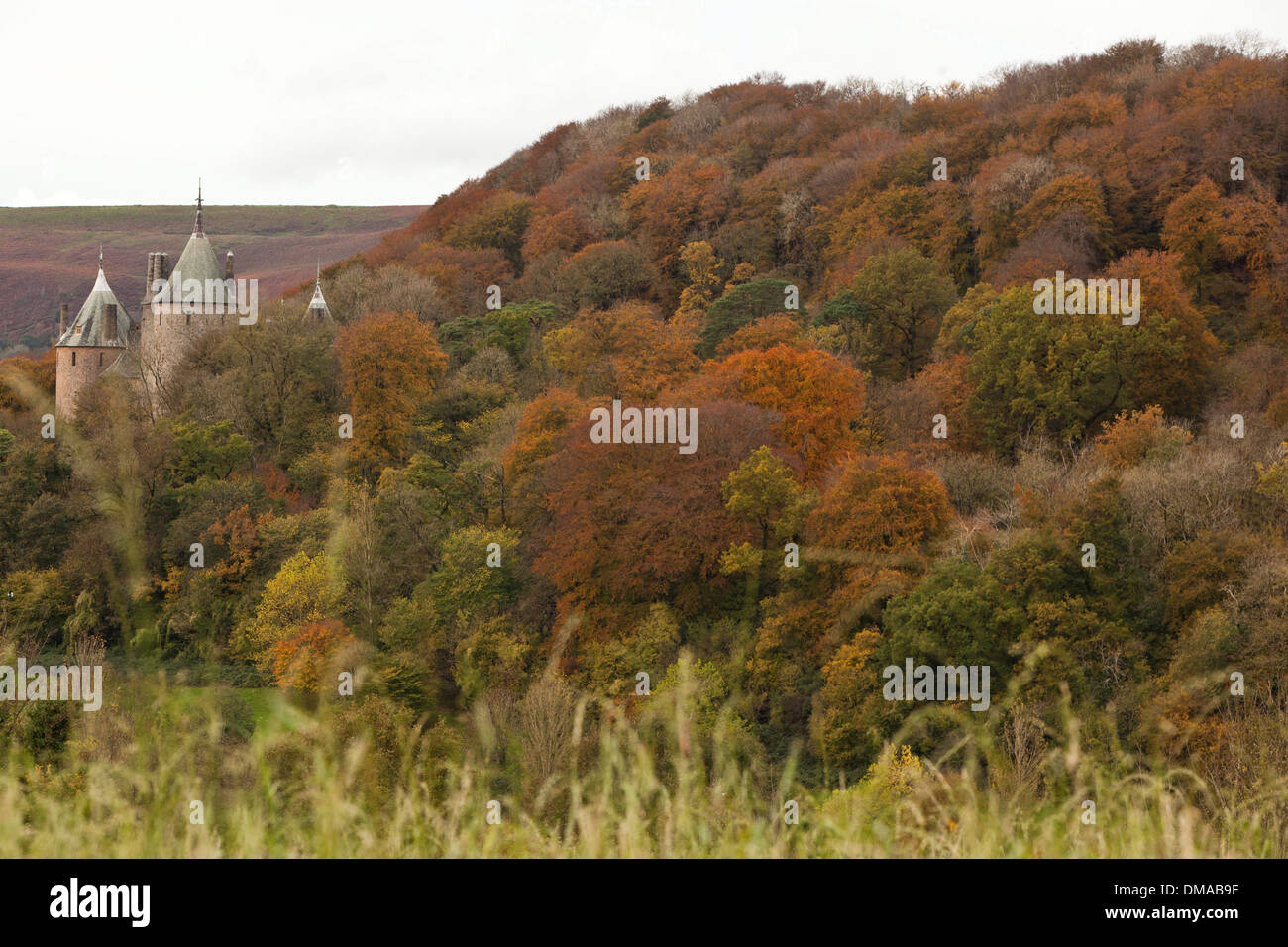 Castle Coch, in Tongwynlais, South Wales, sits amongst a spectrum of ...
