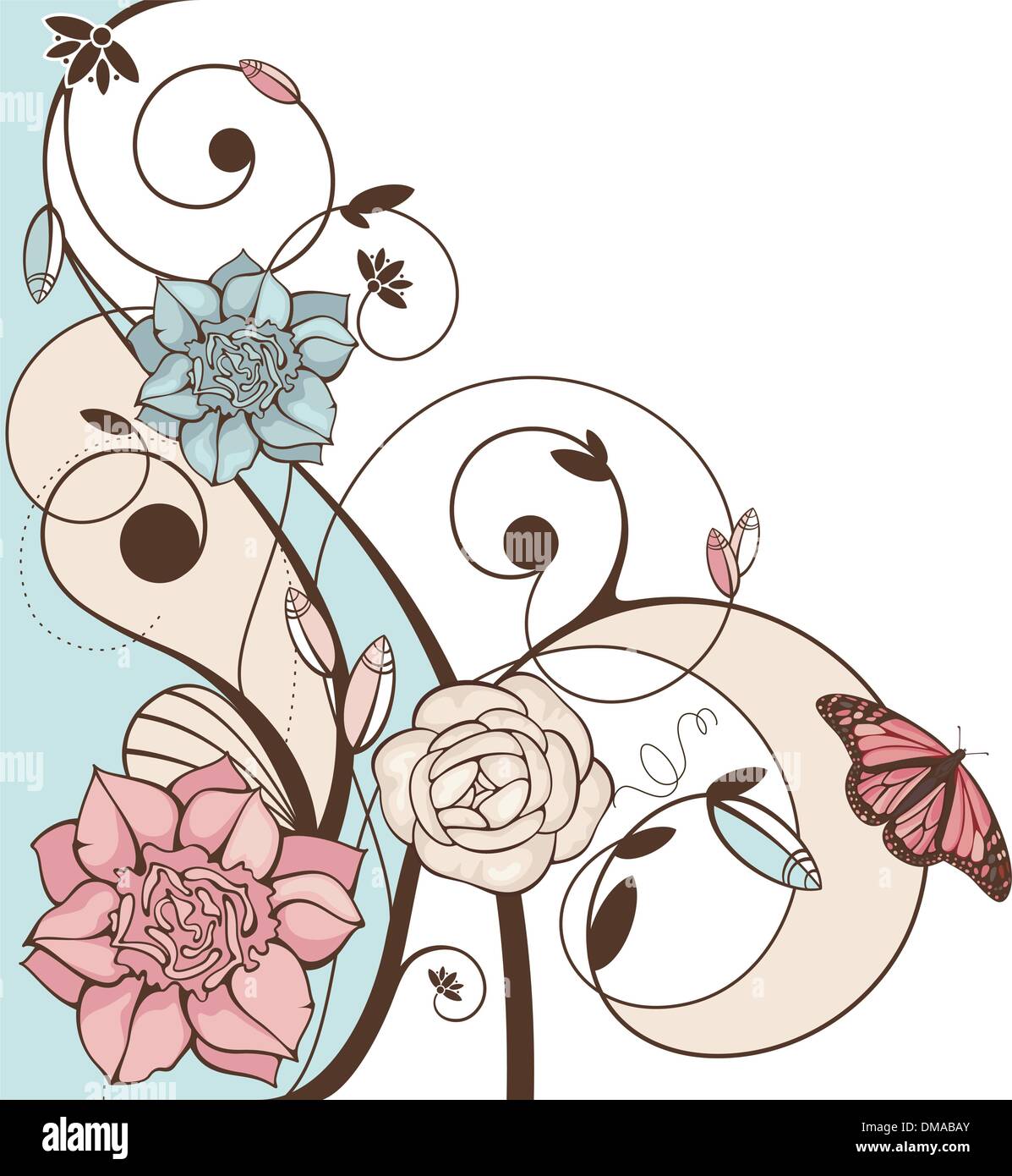 cute floral vector illustration Stock Vector Image & Art - Alamy