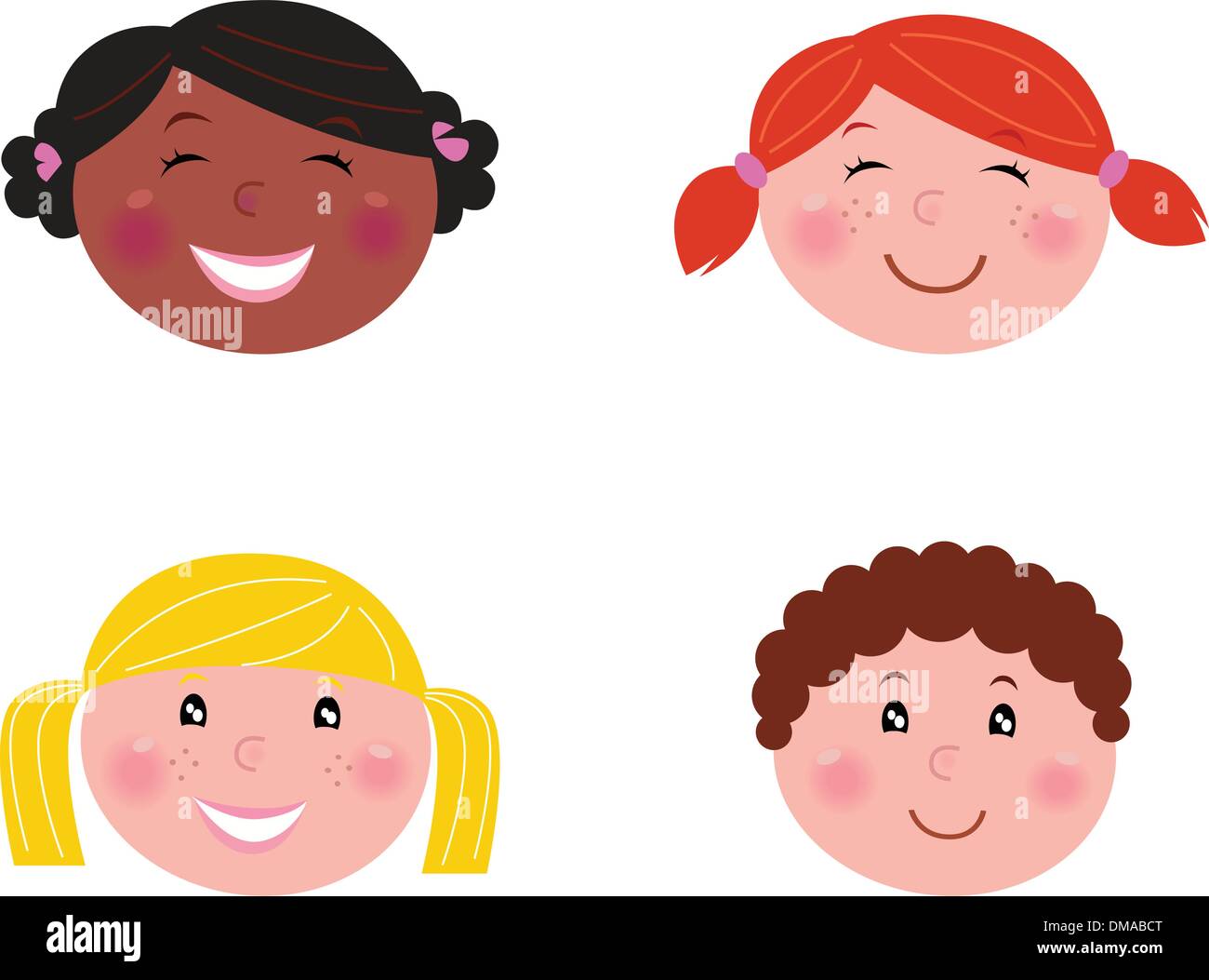 Happy Kids Face Clipart Cartoon