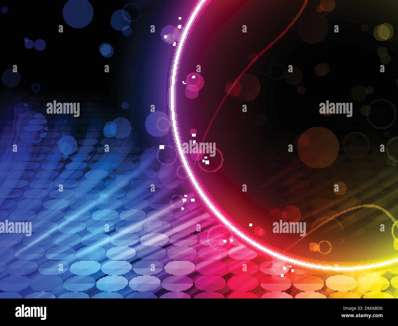 Disco ball on color Stock Vector Images - Alamy