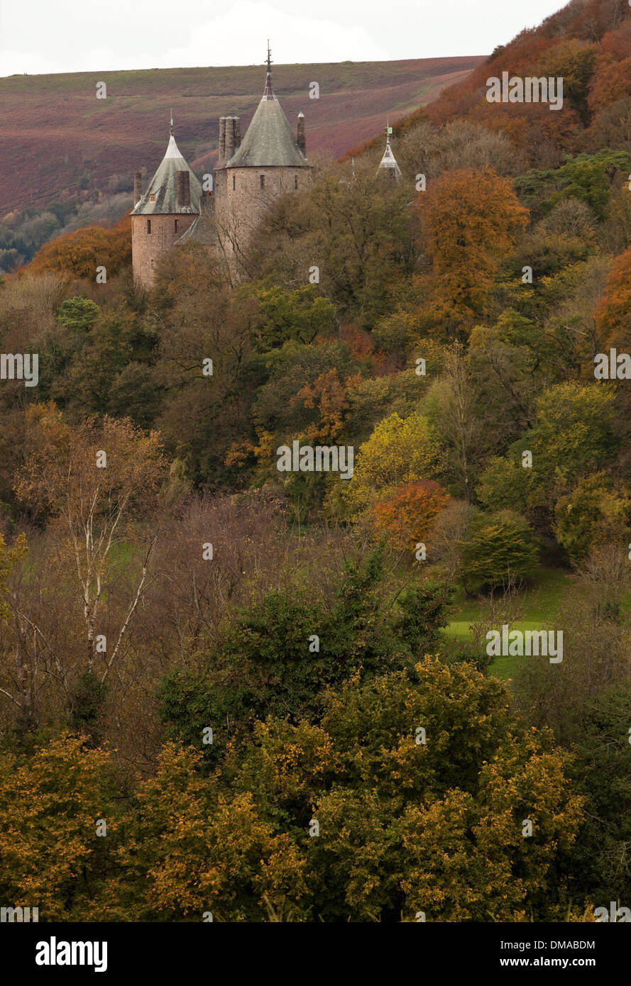 Castle Coch, in Tongwynlais, South Wales, sits amongst a spectrum of ...