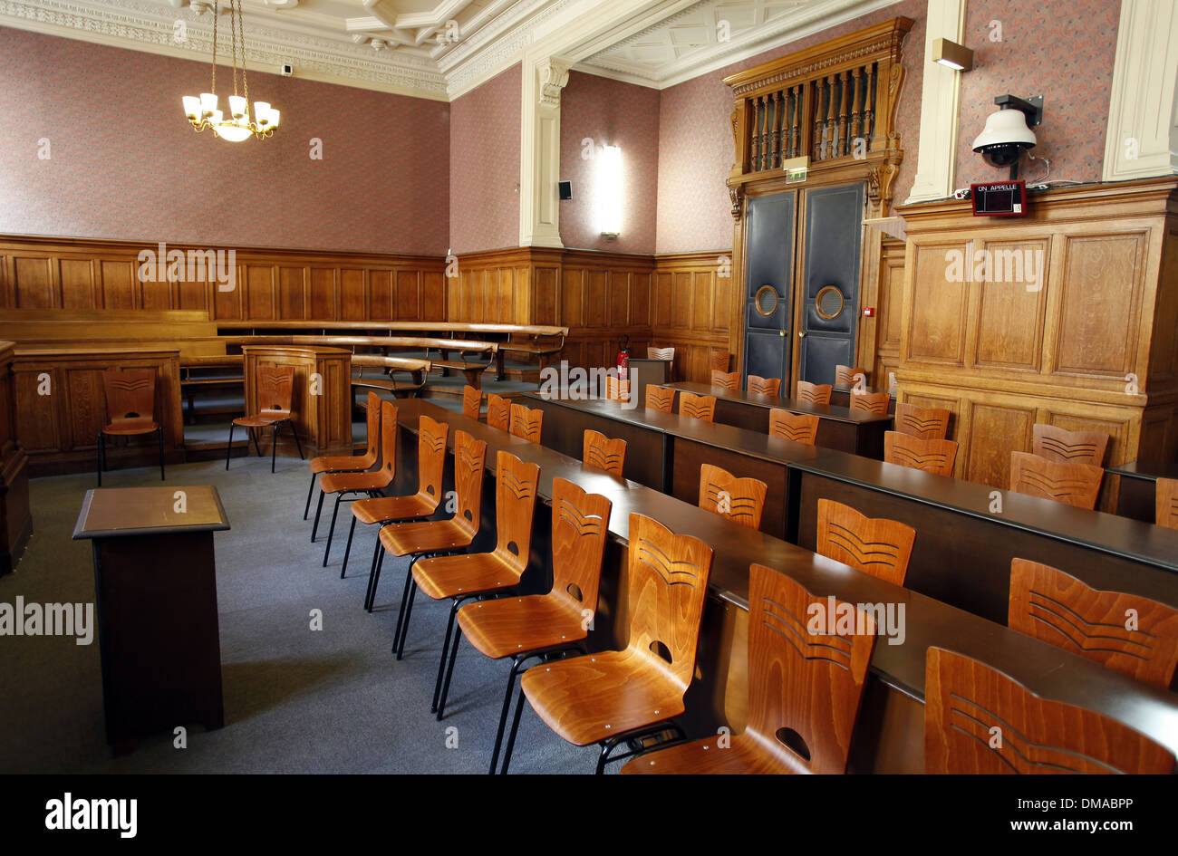 Empty Courtroom Scene