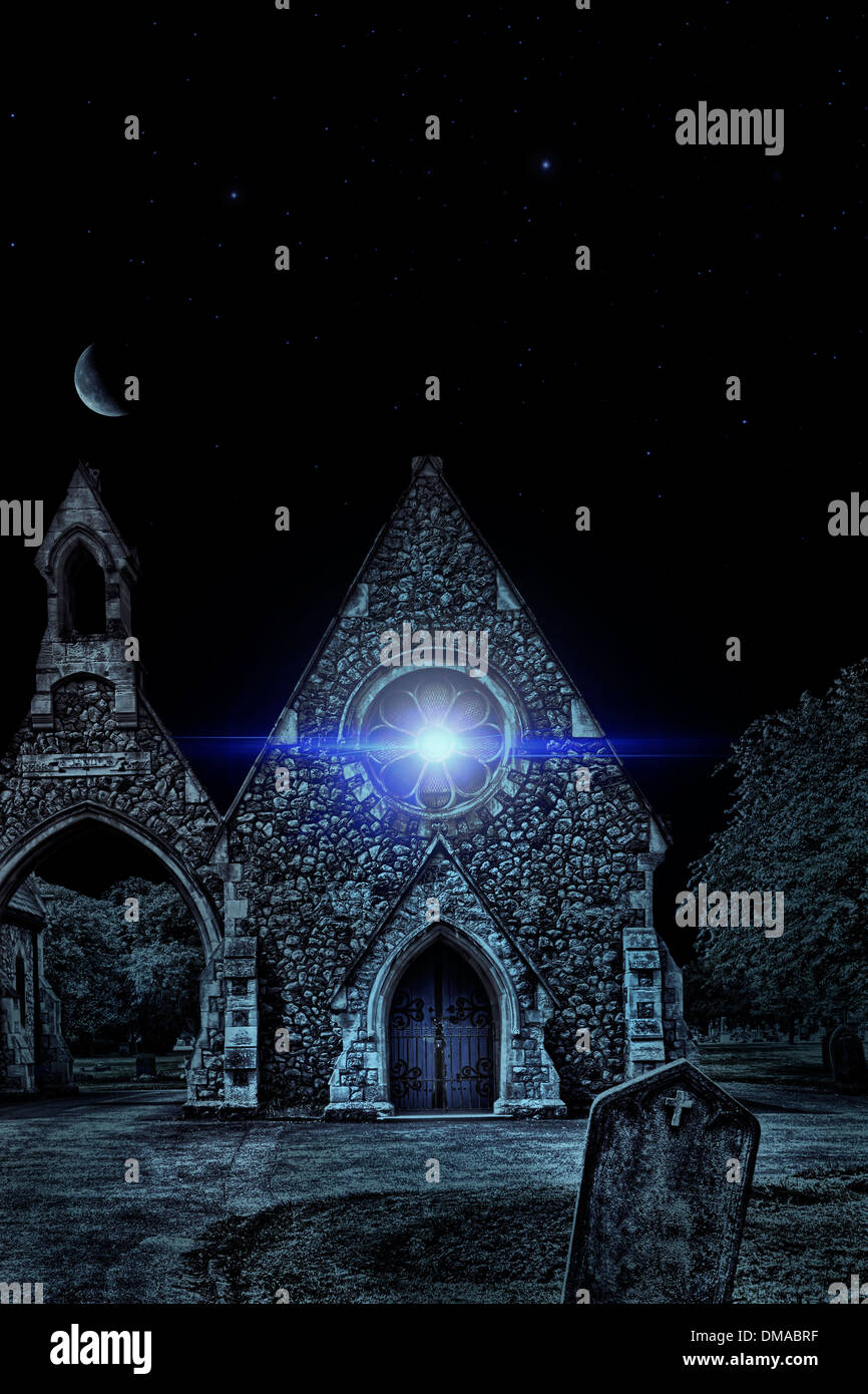 Church graveyard night hi-res stock photography and images - Alamy