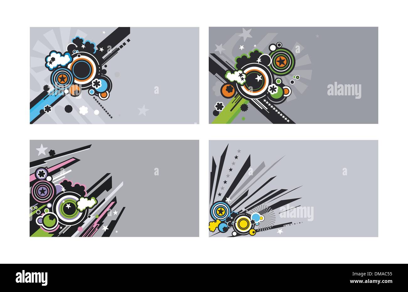 set of horizontal business cards Stock Vector Image & Art - Alamy