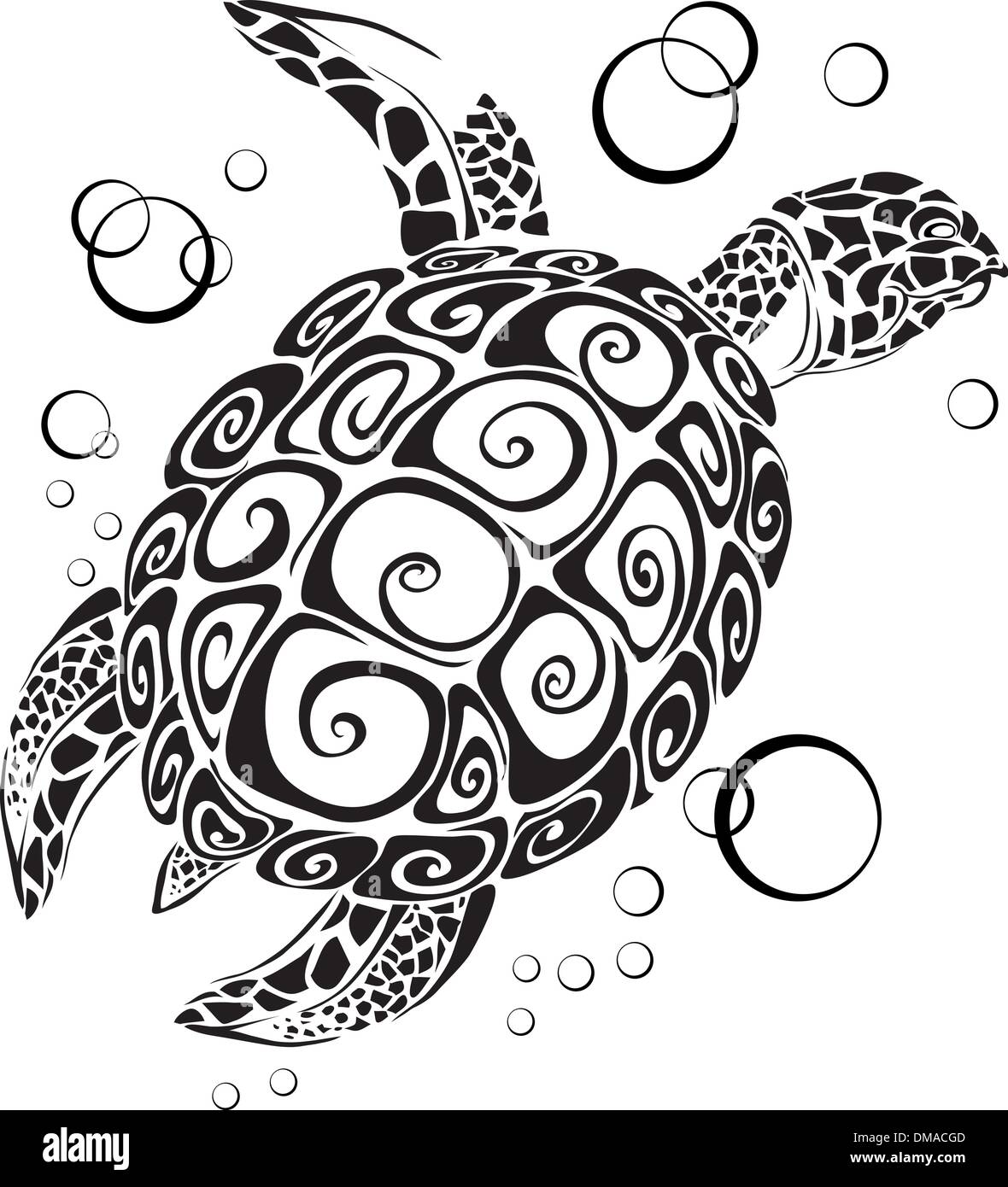 Tribal Sea Turtle Silhouette